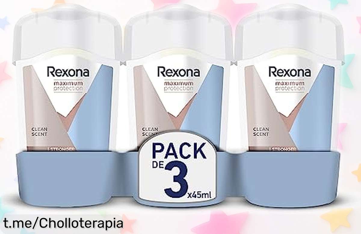 🤩 Desodorante Rexona Maximum Protection para mujer en barra con triple ...