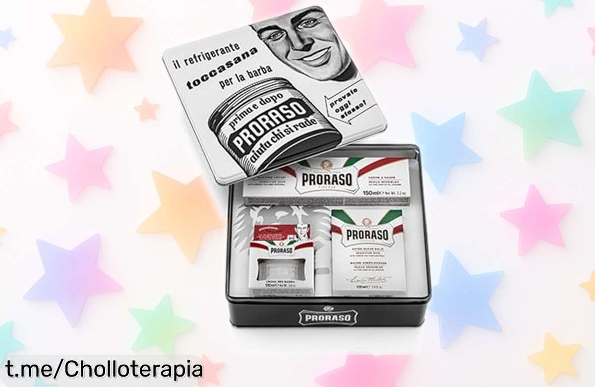 🤩 Kit trío Proraso Vintage selection para pieles sensibles con crema ...